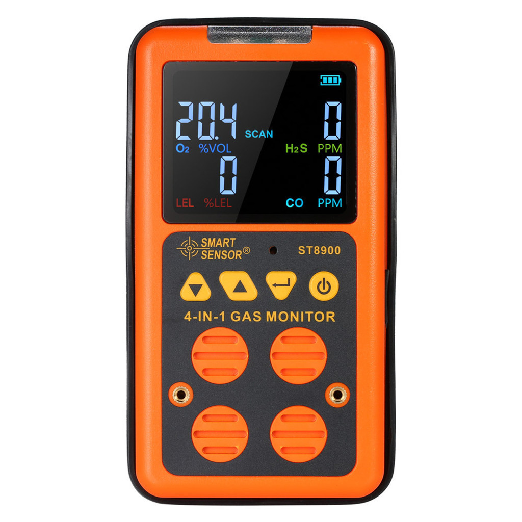 SMART SENSOR 4 in 1 Gas Detector H₂S and CO Monitor Industrial Digital ...