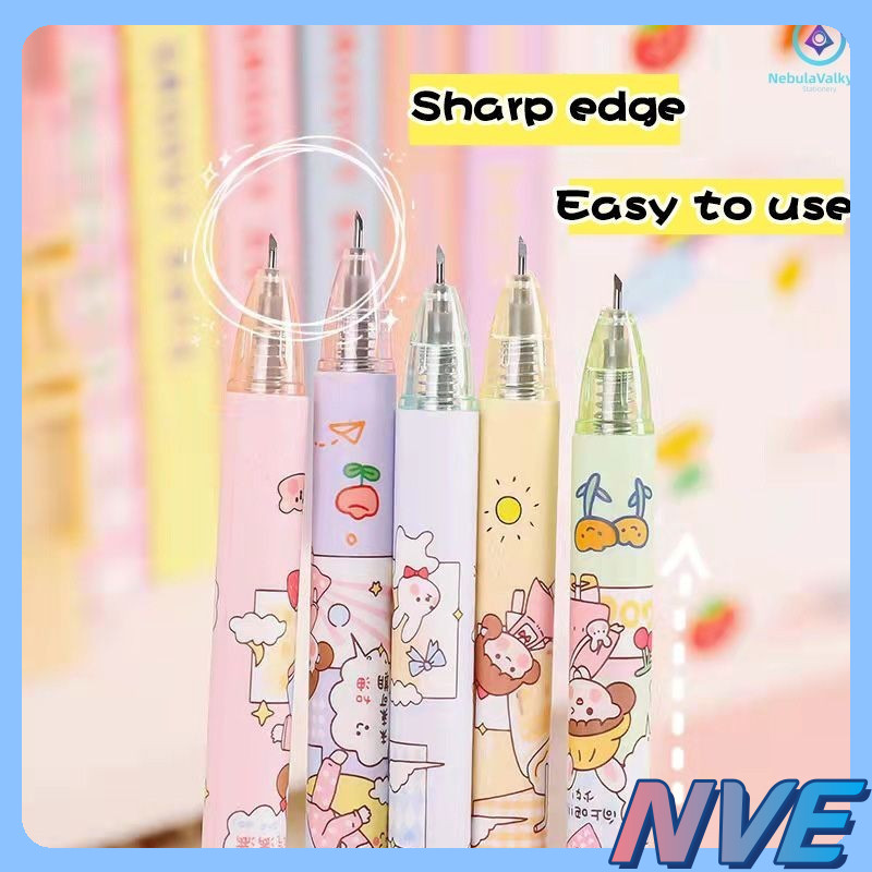 NVE Cute Press Pen Art Cutter Portable Cartoon Paper Cutter Simple ...