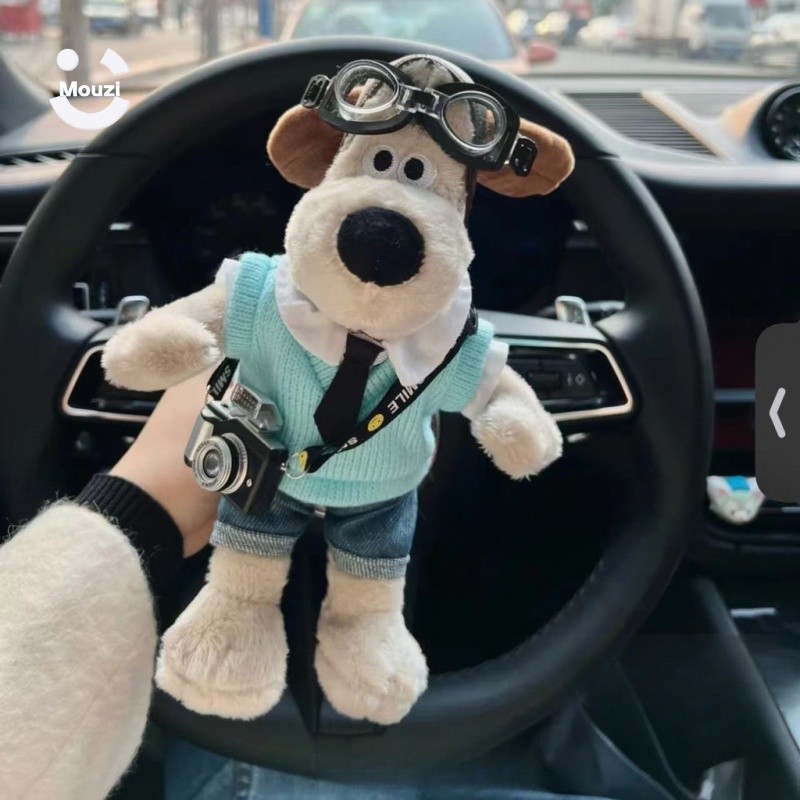 23cmPopular Blue Coat With Camera Eye Mask Wallace and gromit Plush ...