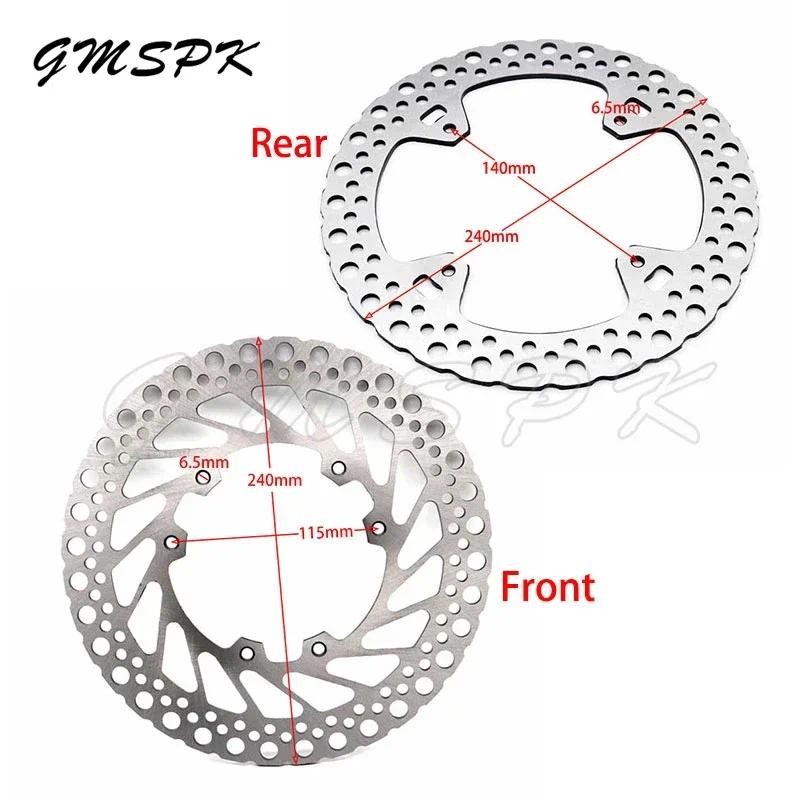 Motorcycle 240mm Front Rear Brake Disc Rotor Fit for Honda CR125 CR250R ...
