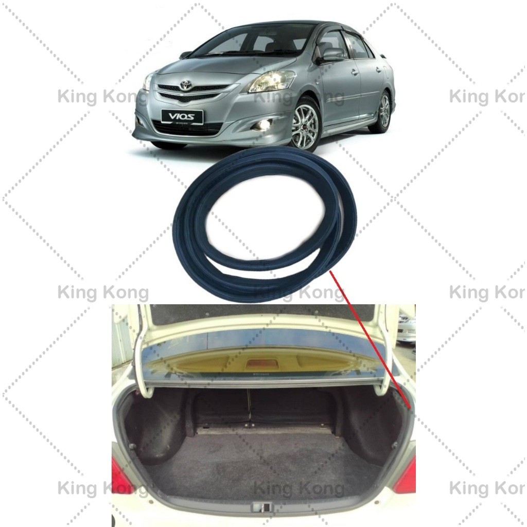 Car rear door weatherstrip for Toyota VIOS 2008 2009 2010 2011 2012 2013 GEN2 Car trunk tailgate ...