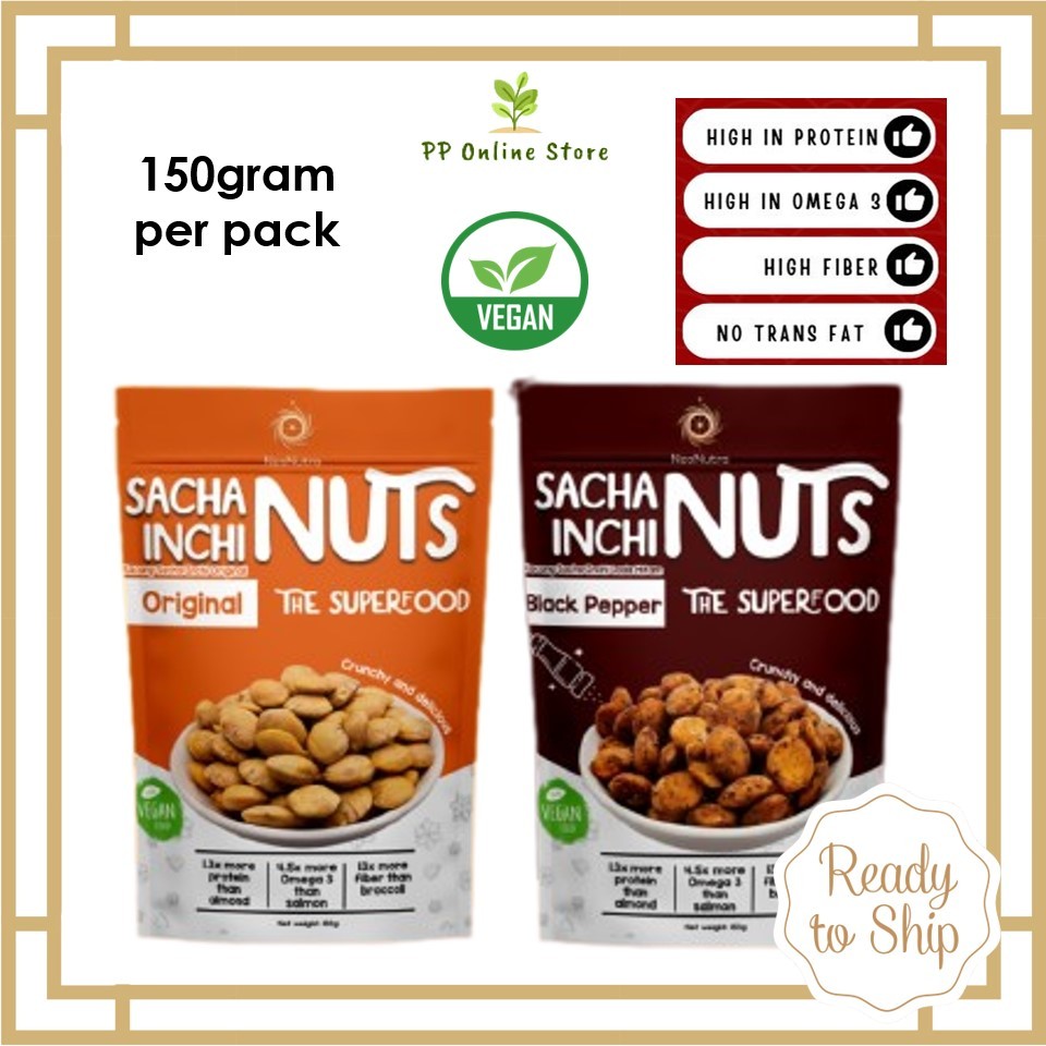 NEONUTRA Instant Roasted Sacha Inchi Nuts -Black Pepper 150gm 即食印加果 to ...