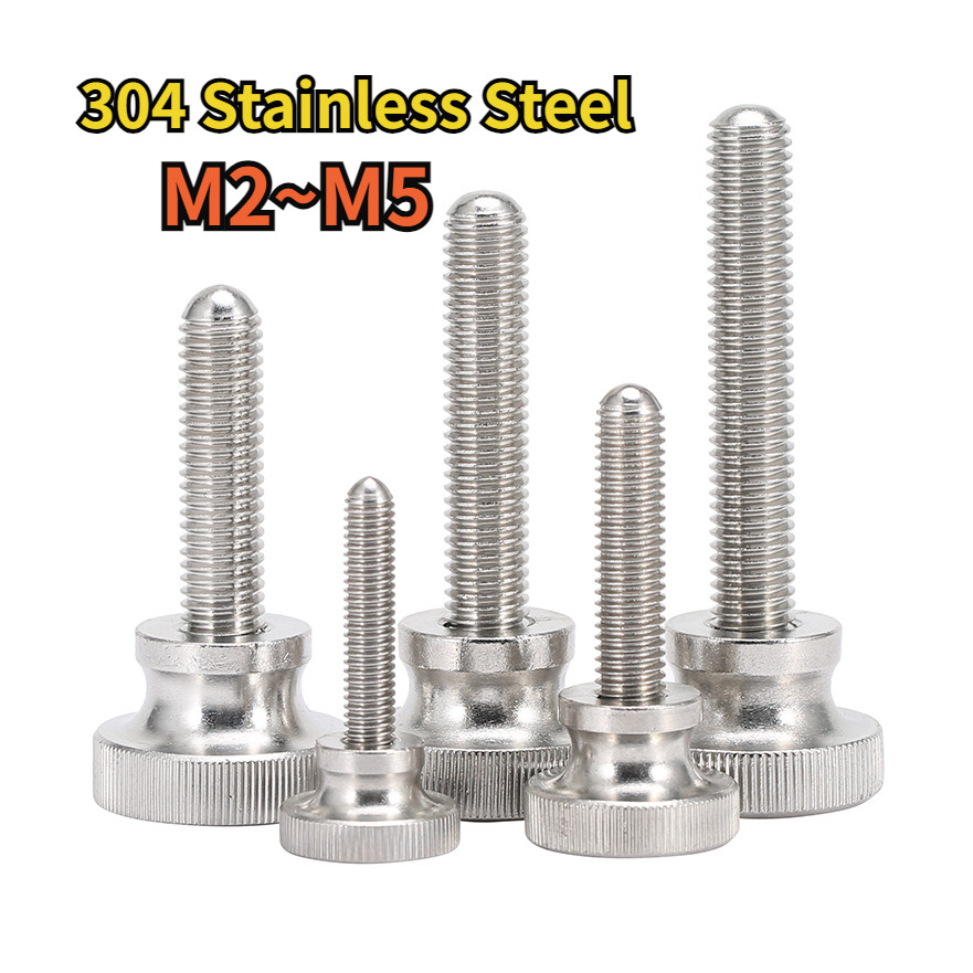M2 M2.5 M3 M4 M5 304 Stainless Steel Knurl High Step Head Hand Tighten ...