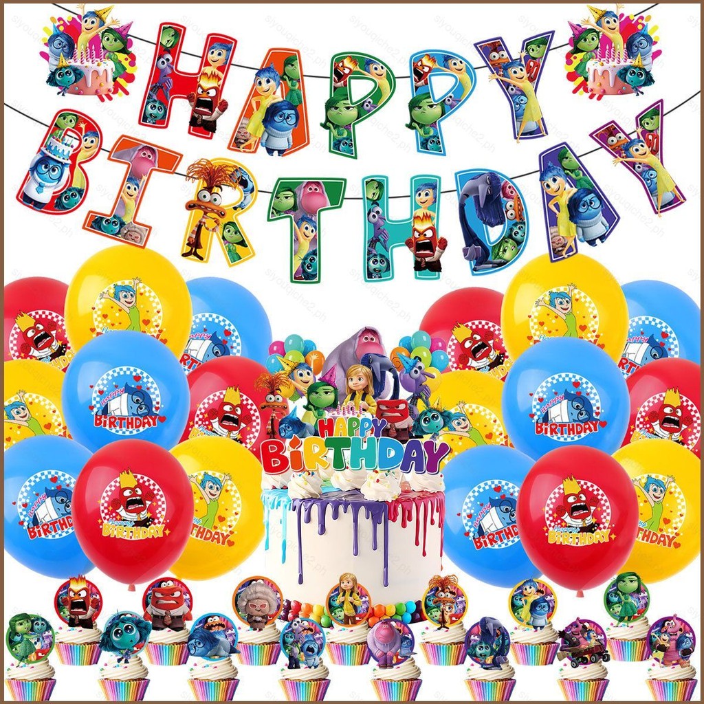 sy Inside Out Themed Decoration Celebrate birthday Party Banner ...