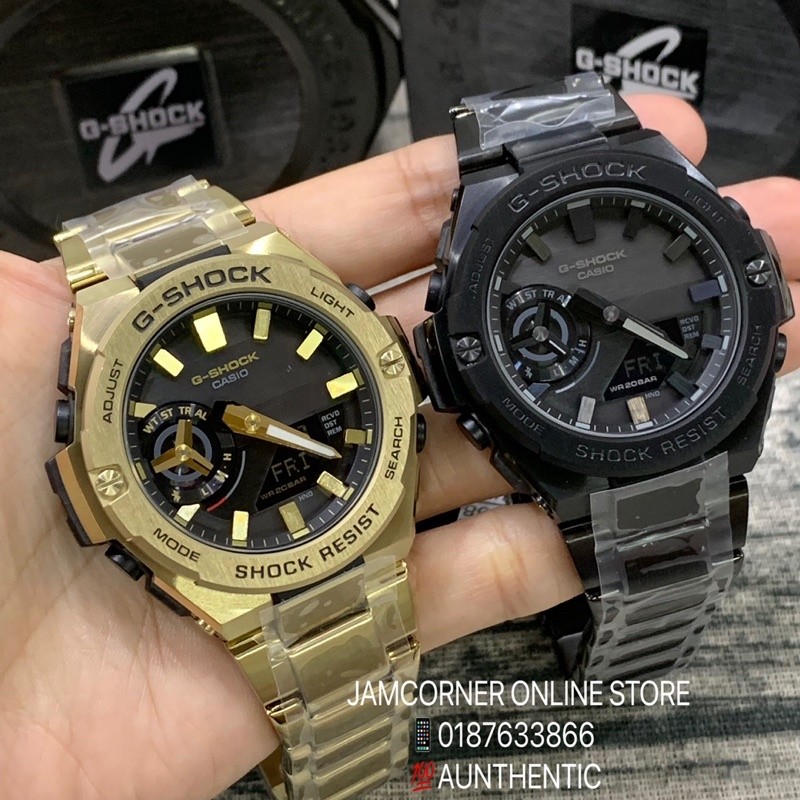 CASIO G-SHOCK GST-B500BD-1A BLACK STEEL Men's watches GST-B500GD-9A GOLD STEEL K759 | Shopee ...