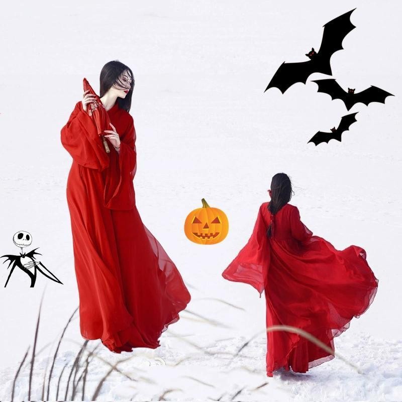 Halloween Costume Adult Horror Female Ghost cos Costume Sadako Vampire ...