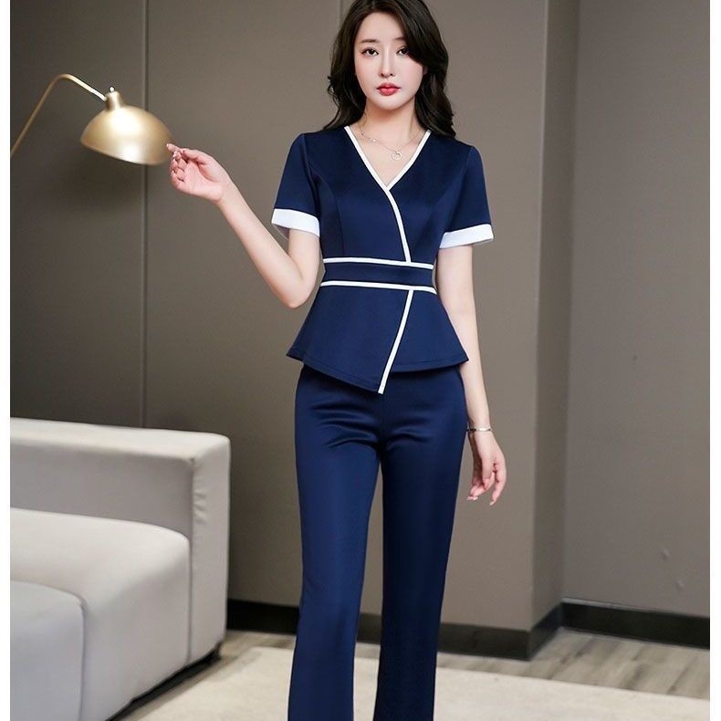 Pink Beauty Uniform Beautician Dress Salon Work Clothes Spa Uniforms ...