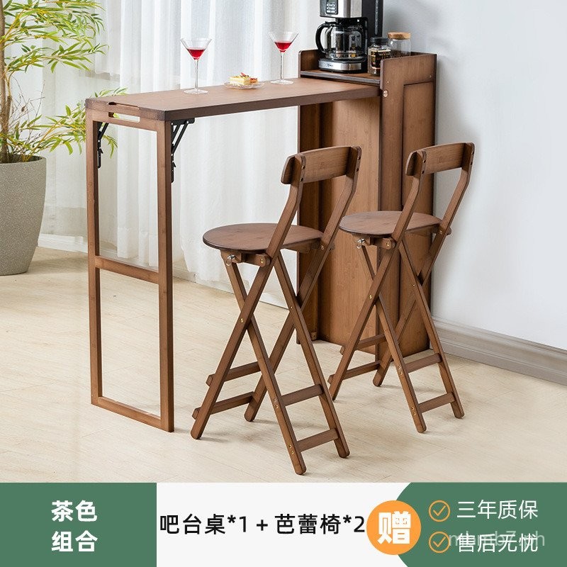 Solid Wood Folding Bar Counter Home Window Modern Small Bar Bar Counter ...
