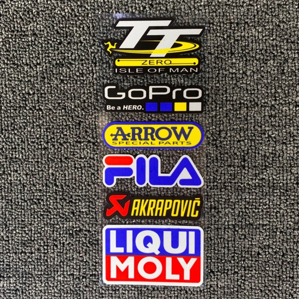 GoPro Reflective Motorcycle Side Strip Bike Helmet Sticker Car Vinyl ...