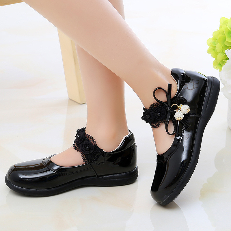 Kids Black Performance Shoes Soft Sole for Students Flat Shoes Casual ...