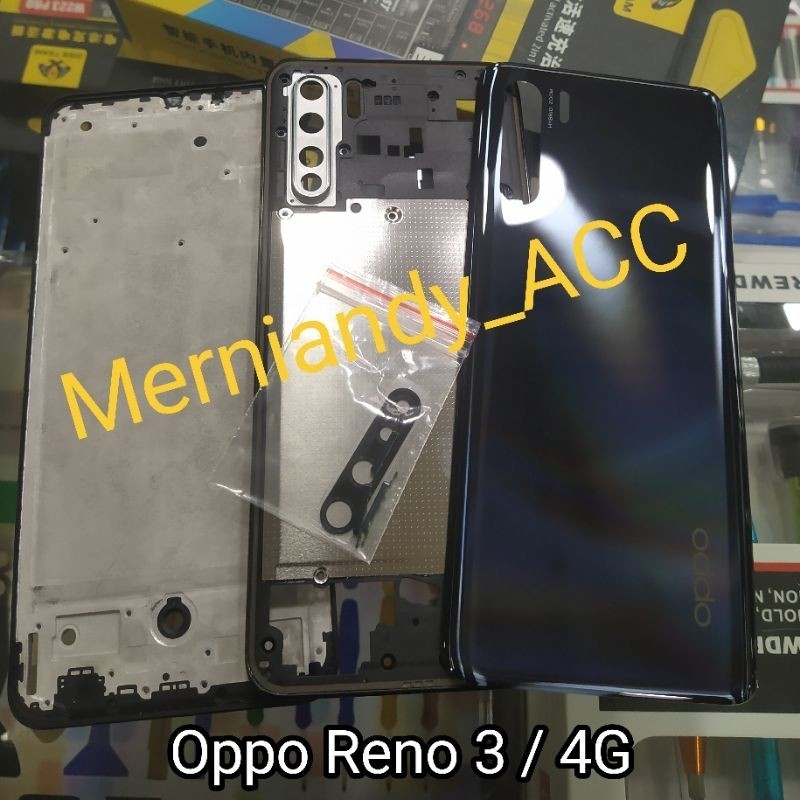 Cesing HAUSING FULLSET FRAME LCD OPPO RENO 3 / 4G BACKDOOR + BAZZEL ...