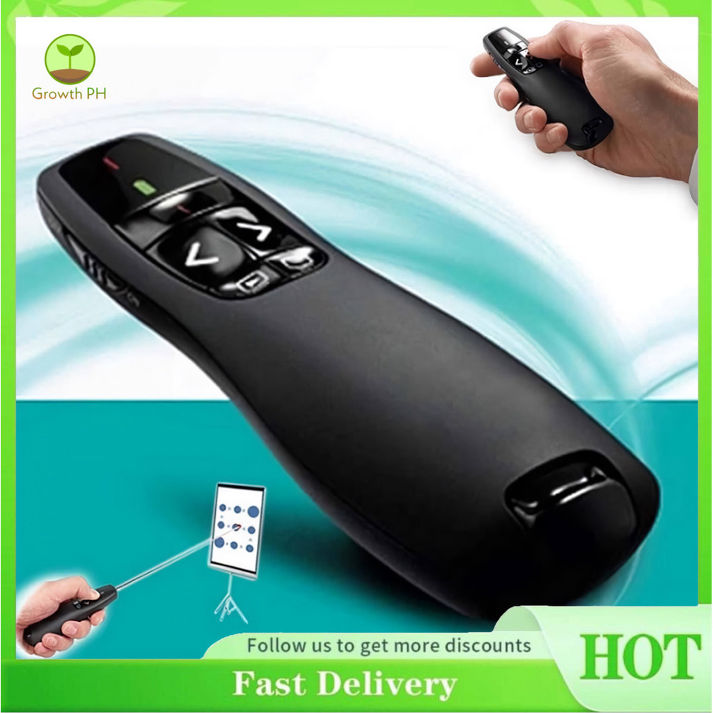2.4GHz Wireless Powerpoint Presenter Remote R400 PPT Clicker USB ...