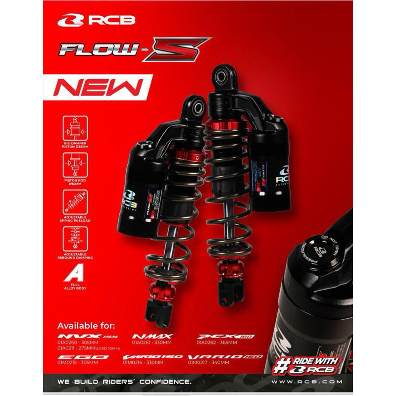 Shockbreaker Shock RCB Flow S 305 335 365 MM Nmax Old New 155 Turbo ...