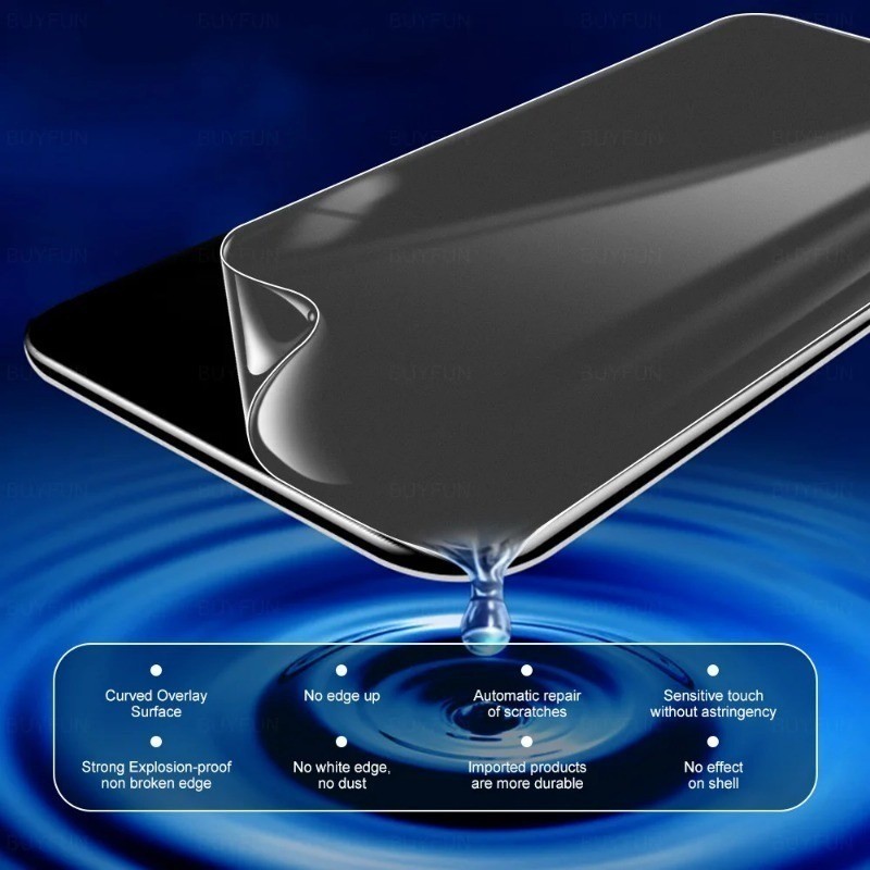 999D Matte Frosted Soft Hydrogel Film For iPhone 16 15 14 13 12 11 Pro ...