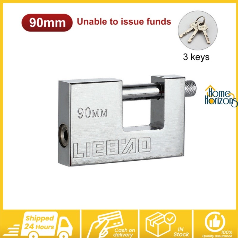 90MM Steel Burglar Padlock Heavy Duty Padlock Multifunctional Anti ...