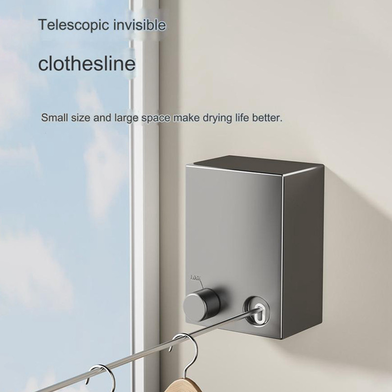 Invisible Clothesline Balcony Clothes Drying Wire Rope Indoor Punch ...