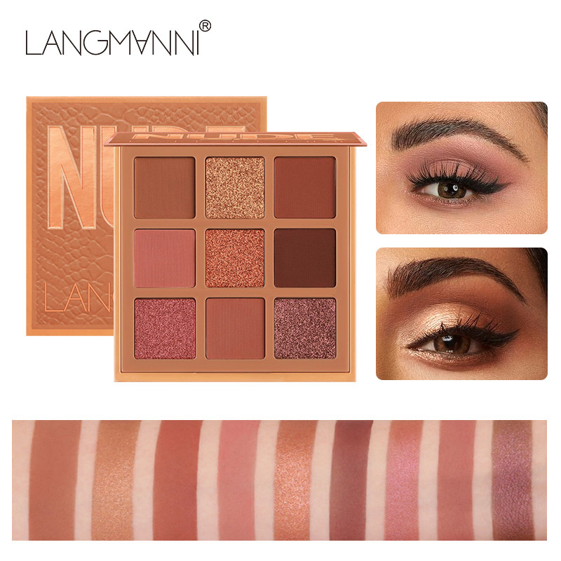 9 Palace Eyeshadow Palette Pearlescent Matte Red Brown Nine Colors ...