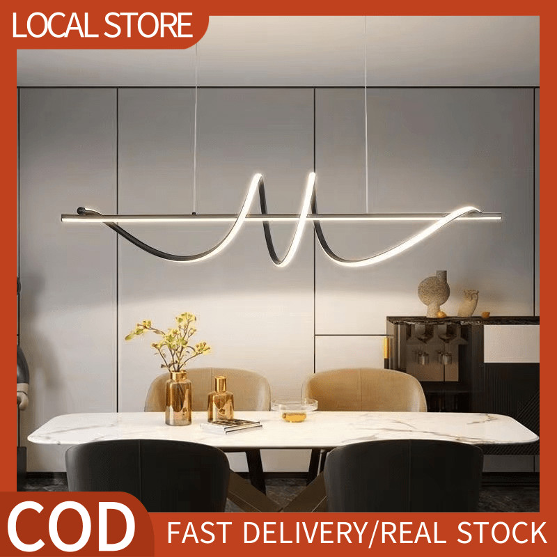 LED Pendant Lamp for Dining Tri Color Living Room Ceiling Light Simple ...