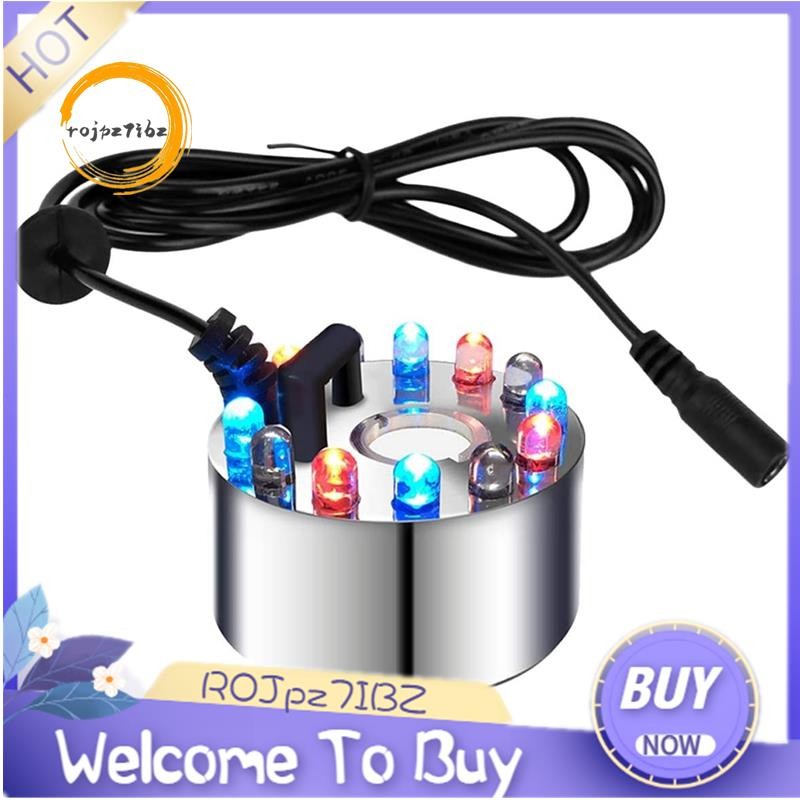 Mini Mist Maker, 12 LED Mister Fogger Water Fountain Pond Fog Machine ...