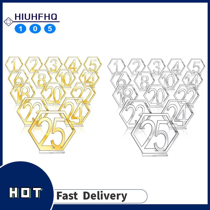 【Hiuhfhq105】Desktop Digital Wedding Acrylic Table Hexagon Wedding ...