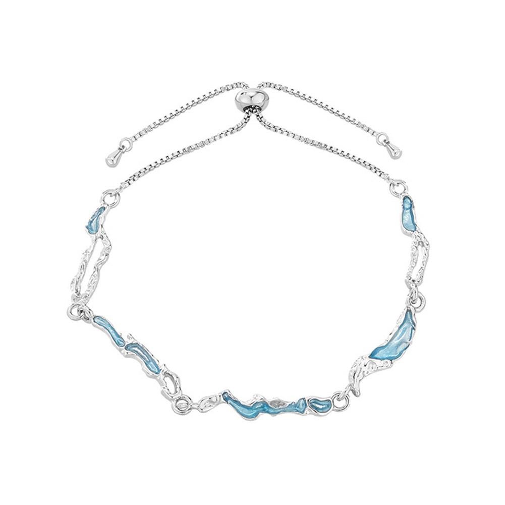 Blue Sea Wave Bracelet Cold Wind Niche High Design Strings Bracelet for ...