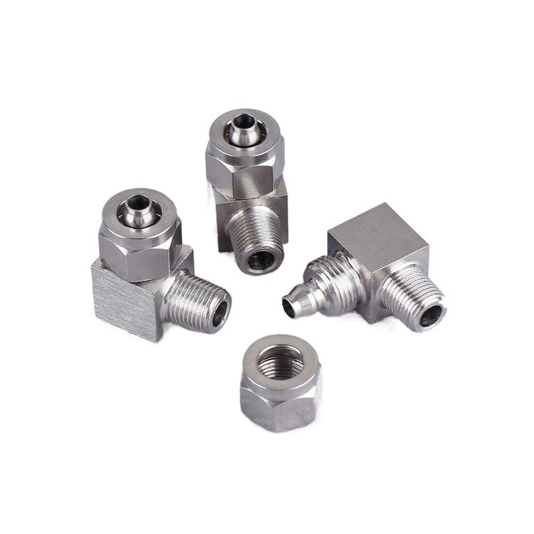 304 stainless steel ferrule joint 90 degrees quick plug pneumatic ...
