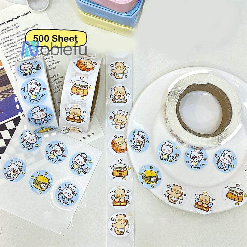 [Noblefu] Cartoon Butter Bear Sanrio Chef Hello Kitty Roll Sticker ...