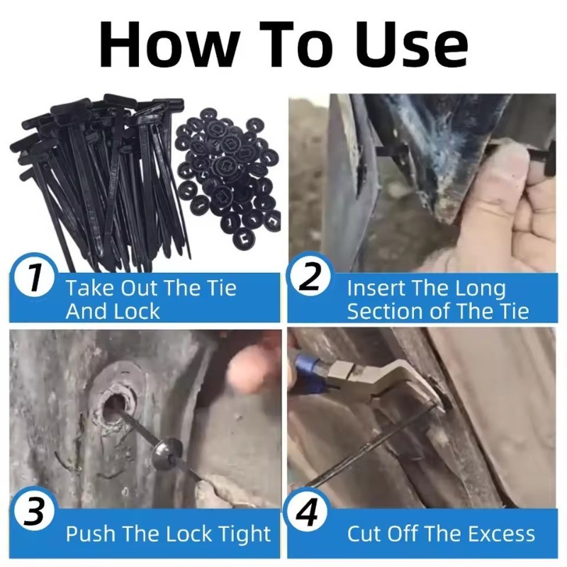 10/30/50Sets Multi-Purpose Nylon Zip Ties - Heavy Duty Self-Locking ...