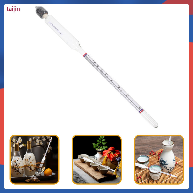 Wine Meter Alcohol Concentration Glass Vinometer Tester Thermometer ...