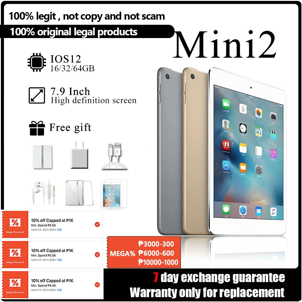 Pad Mini 2/Mini 4 16G 32G 64G WiFi/Cellular used good Tablet secondhand ...