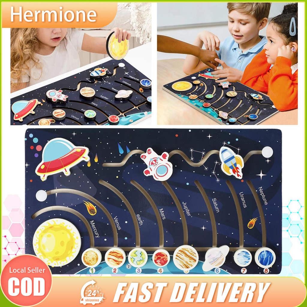 Eight Planets Outer Space Solar System Jigsaw Puzzle Board Educational ...