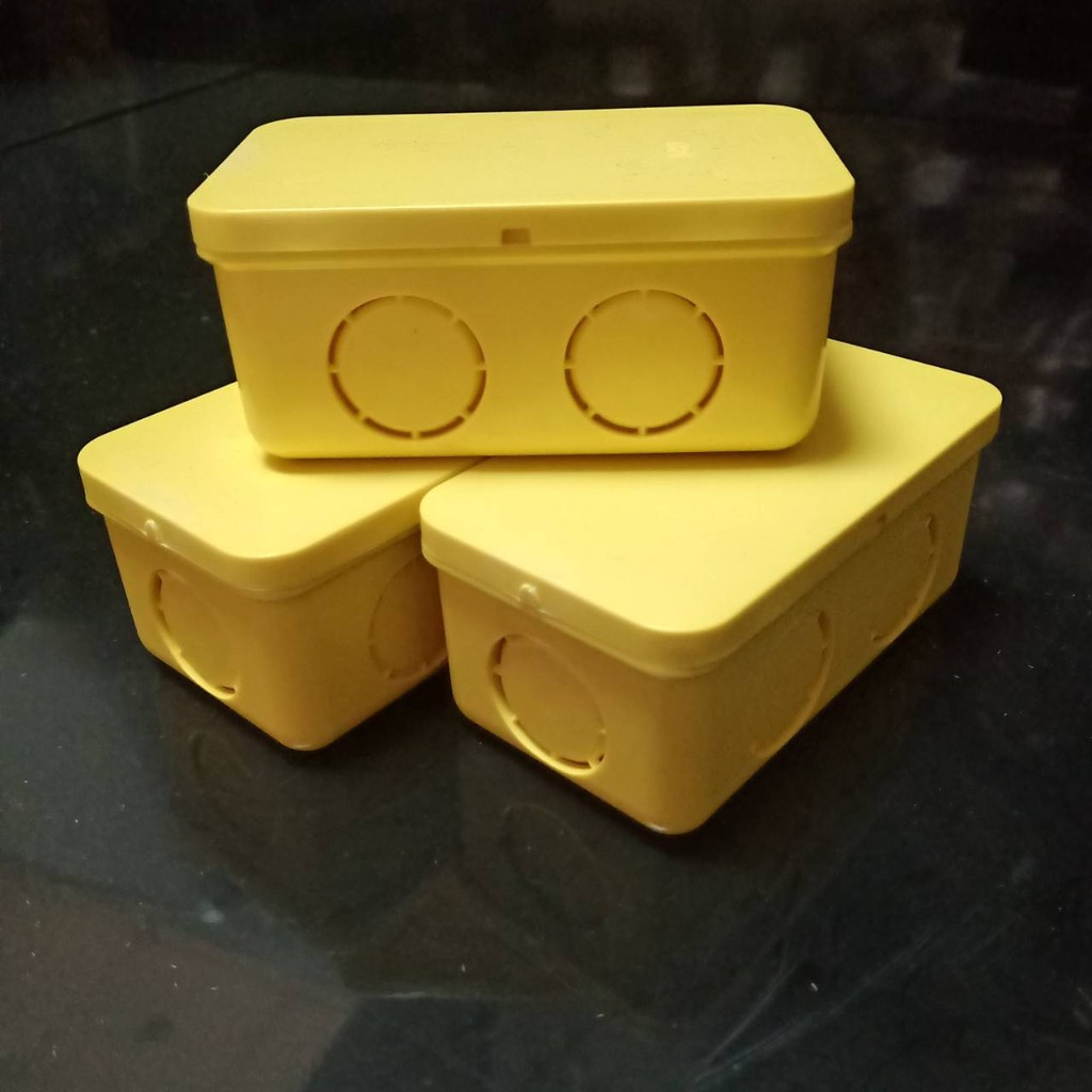 SCG Cable Management Box PVC Yellow 4x2 Junction | Shopee Philippines
