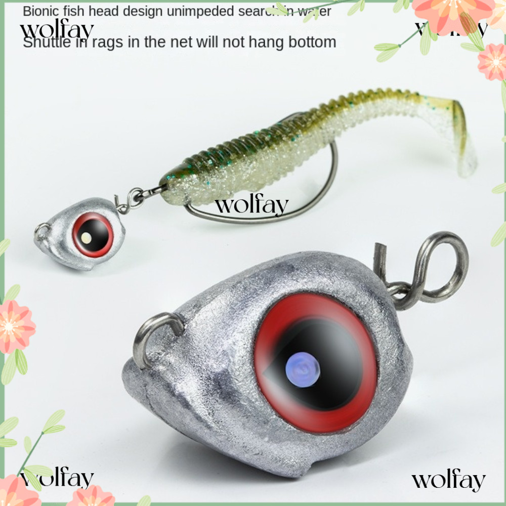 YOLANDA Lead Head Bait sinker, Jig Head Big Eyes Swimbait Jig Heads ...