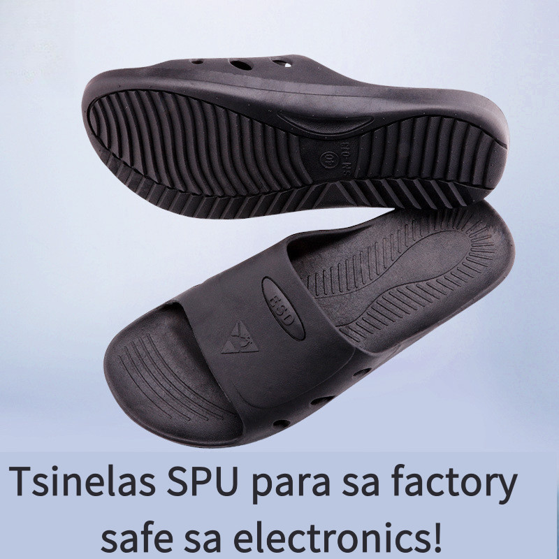 Factory Wholesale esd Anti-Static Slippers Six Holes spu Anti-Static ...