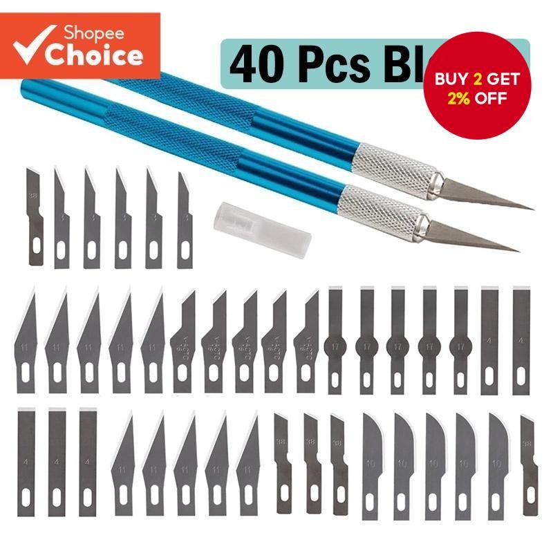 KUAIQU Sculpture Engrave 40 Blade Carve Knife Extra Backup Graver ...