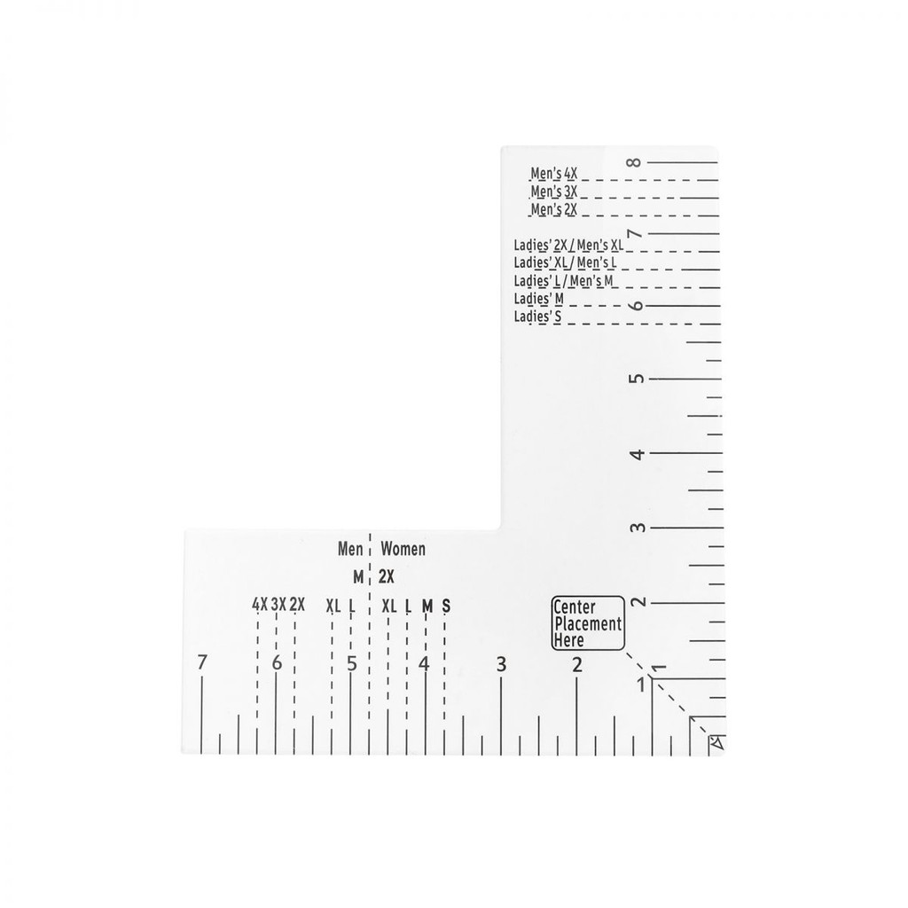 Acrylic T-Shirt Ruler Guide Left Chest Logo Placement Tool for Vinyl ...