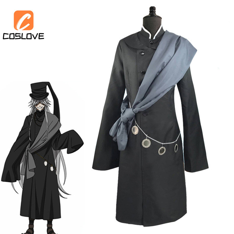 Anime Black Butler Undertaker Cosplay Clothing Full Set Costume Outfits ...