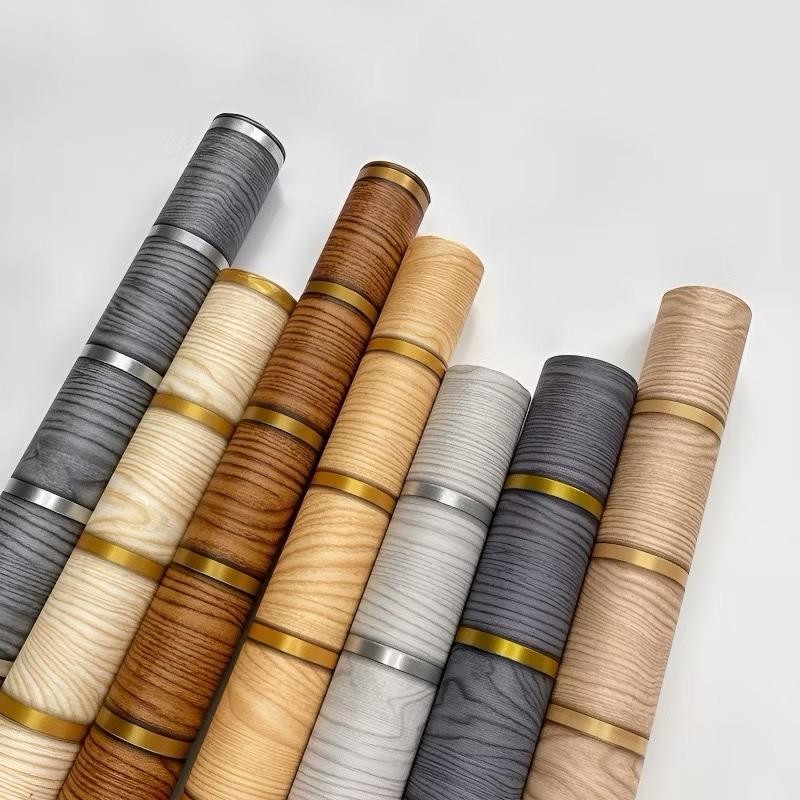 3D Wallpaper Wood Design Self-adhesive Waterproof PVC Wall Decorative ...