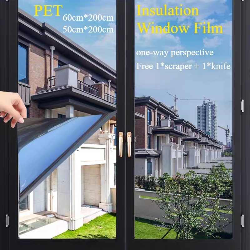 Window Film 2M PET One-Way Perspective Sun Blocking Heat Tinted Film ...