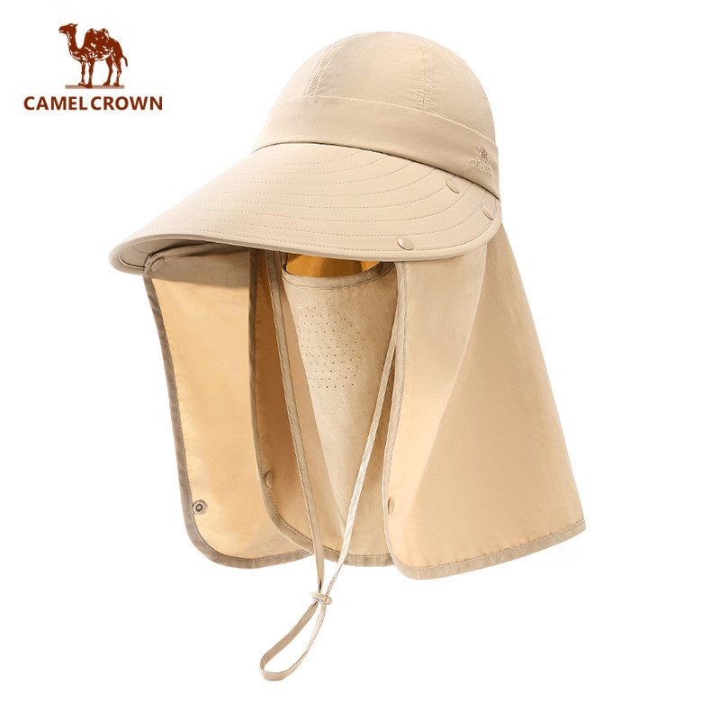 CAMEL CROWN Full Face Sun Protection, Women's Sun Hat, Detachable ...