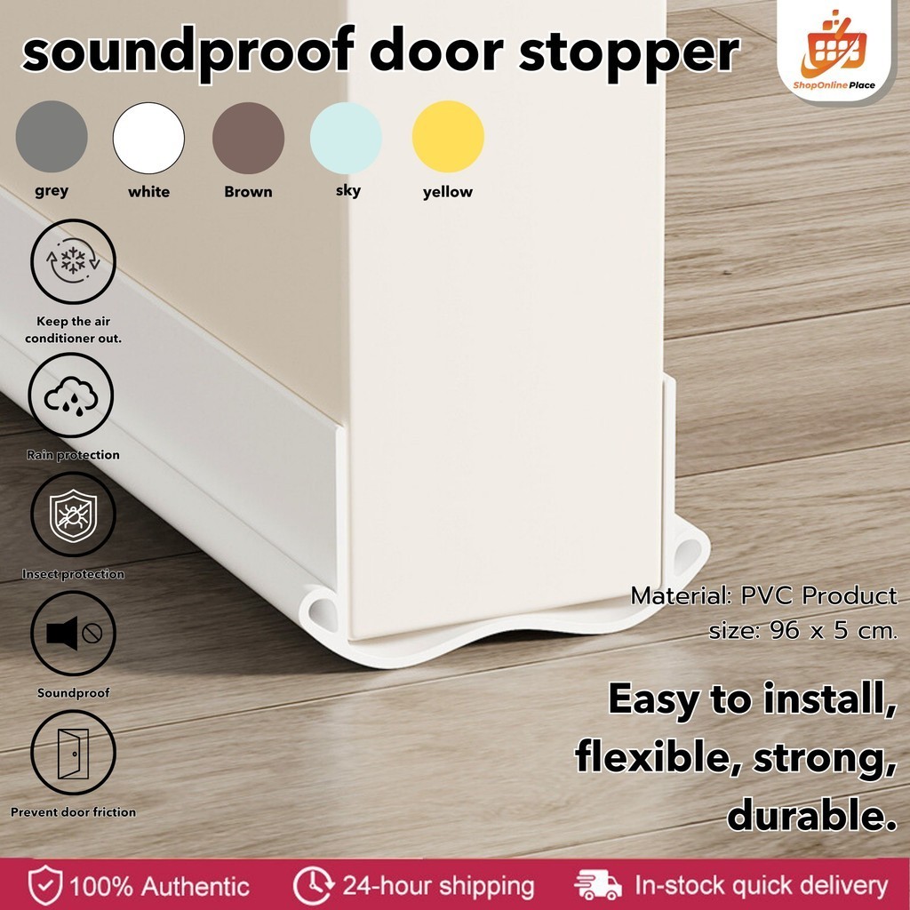 Door Bottom Sealing Strip Sound Proof Stopper Insulated Gap Rubber Seal ...