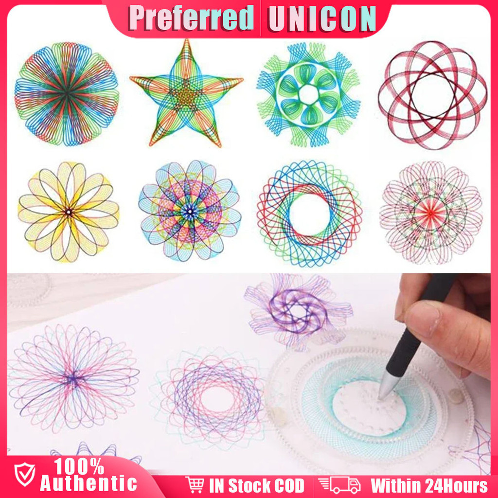 Spirograph Gears Wheels 22/28pcs Spiral Art Gear Set Geometric Ruler ...