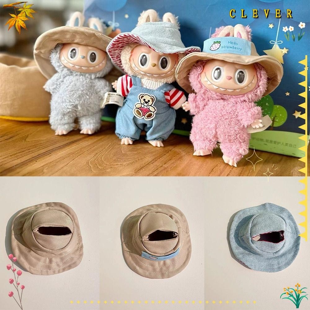 CLEVERHD Doll Cosplay Hat, 17cm Labubu Handmade Labubu Doll Hat, Denim ...
