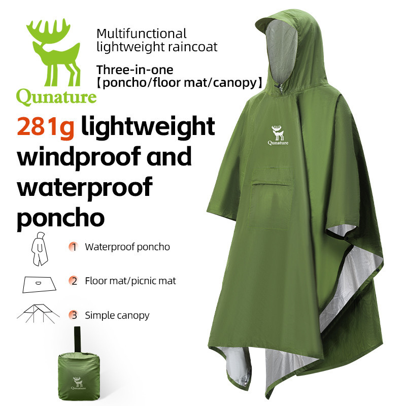 Local Delivery Qunature Raincoat Lightweight Camping Windproof ...