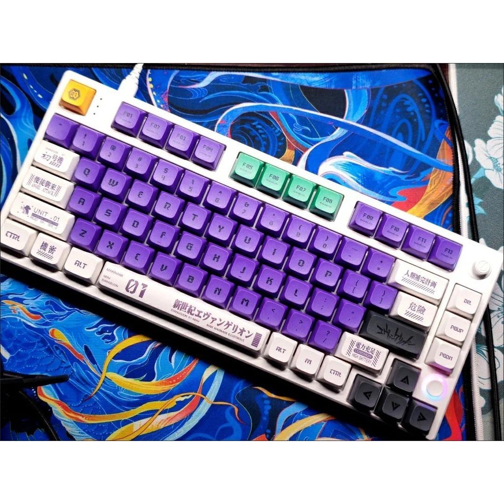 EVA-01 Keycap 新世紀エヴァンゲリオン EVA-02 XDA Profile PBT Five-sided Dye ...