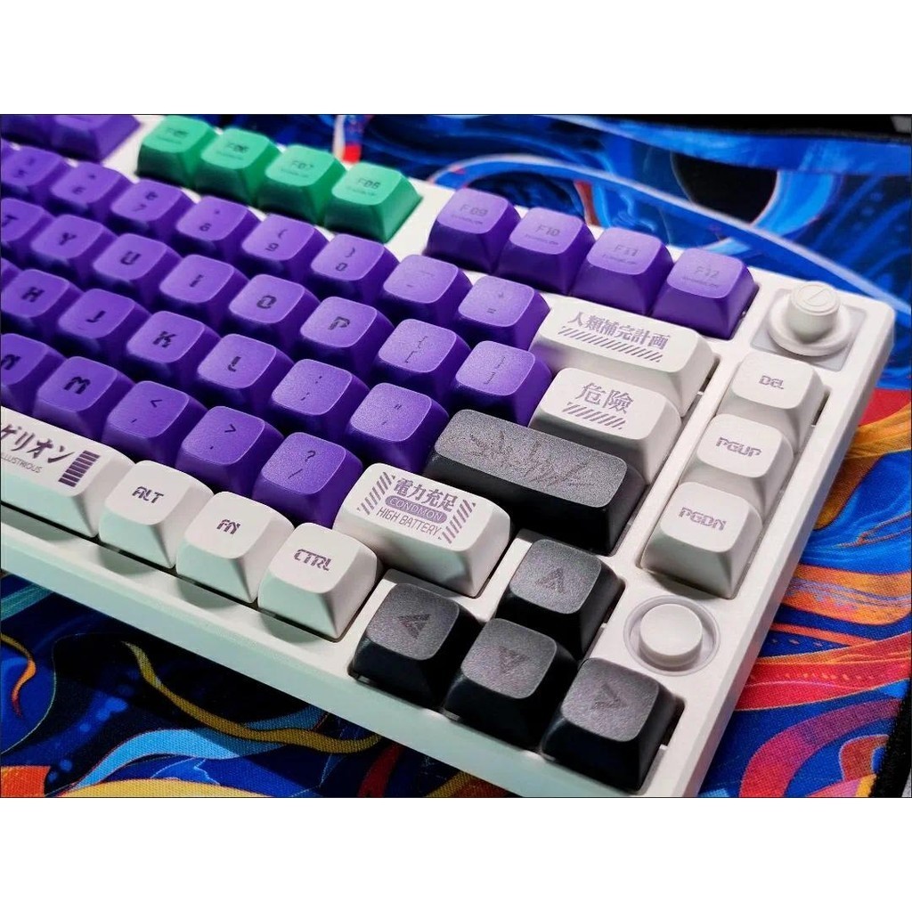 EVA-01 Keycap 新世紀エヴァンゲリオン EVA-02 XDA Profile PBT Five-sided Dye ...