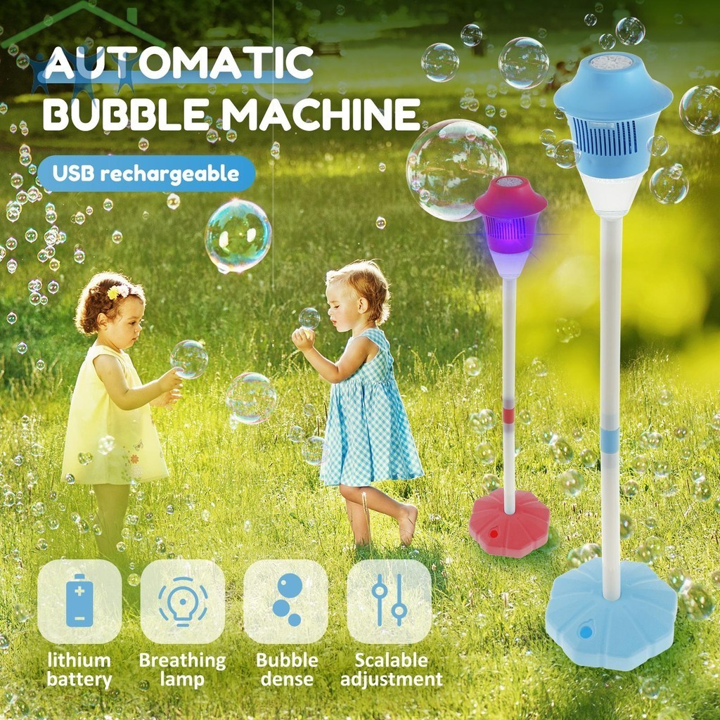 Bubble Machine 46 Inches Vertical Automatic Bubble Blowing Toy USB ...