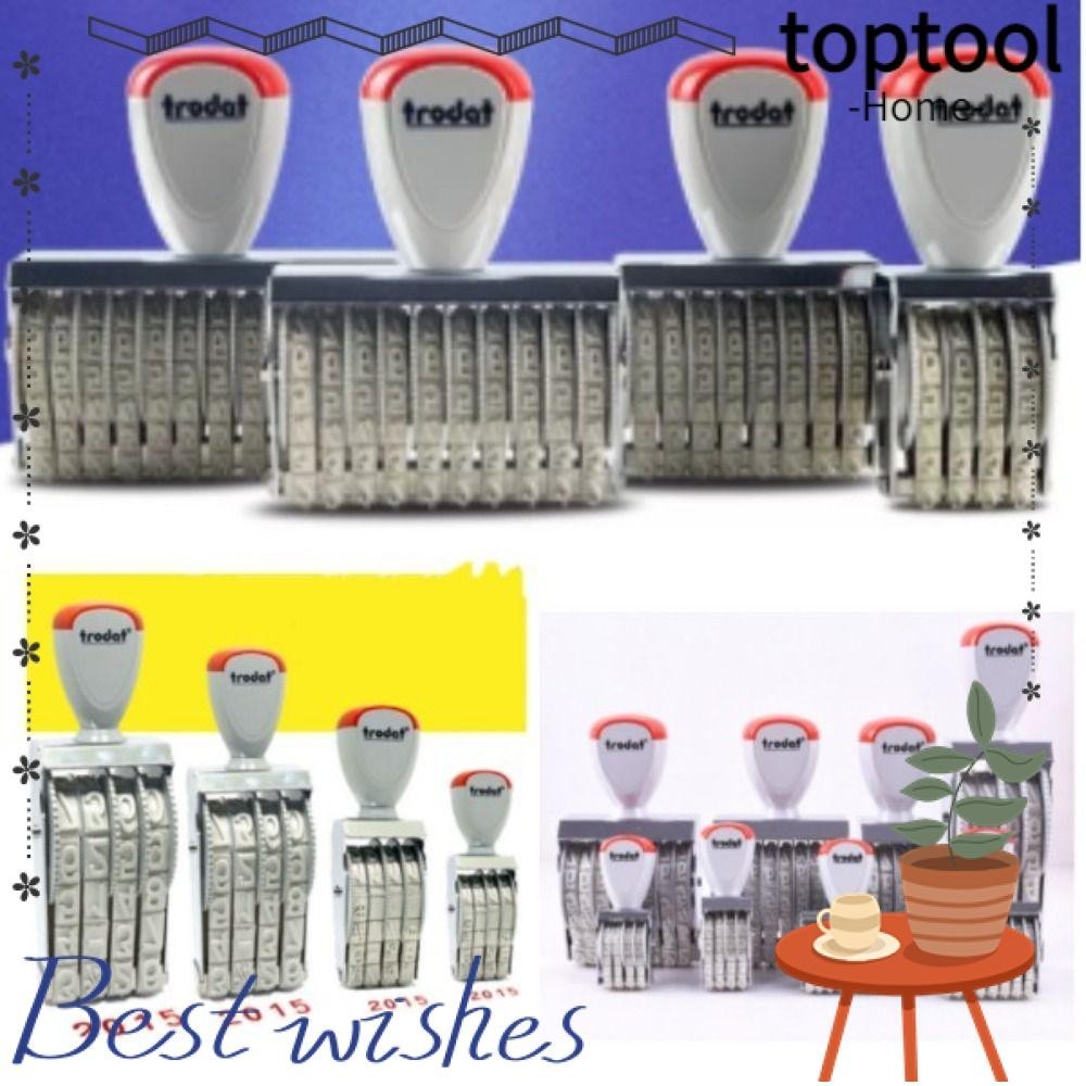 TOPTOOL Roller Stamps, 3 ,4 , 5, 6, 8, 10, 12,or 14 Digits Character Height3-18mm Number Stamp ...