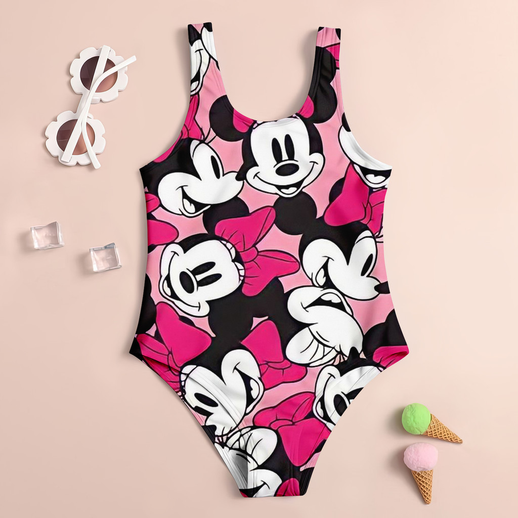 Disney Mickey Mouse Girl Swimsuit Children's Swimsuit 3D Cartoon Print ...