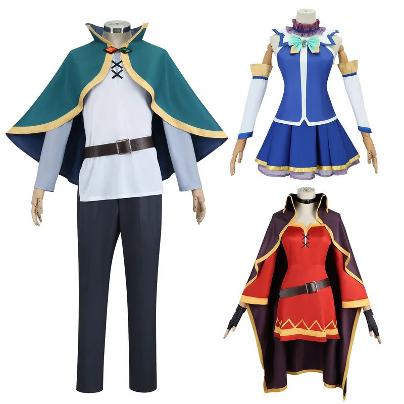 Megumin Cosplay Costume Kono Subarashii Sekai Ni Shukufuku Wo Captain Wig Witch Attire Wizard ...